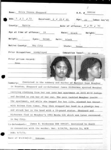 Erica Sheppard Women On Death Row